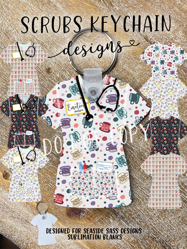 MDF Nurse Scrub Keychain for Sublimation – Sublimation Blanks Canada ...